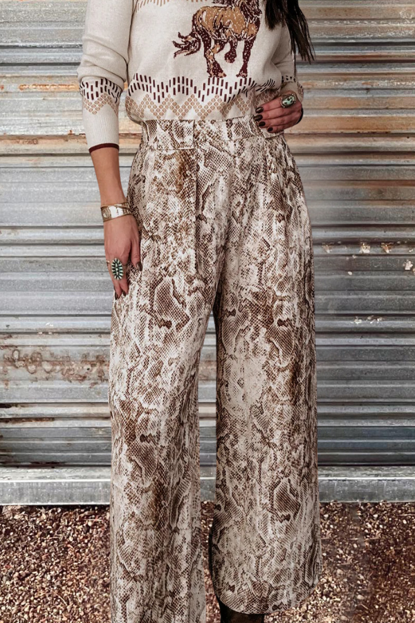 Python Print Wide Leg Pants – My Store